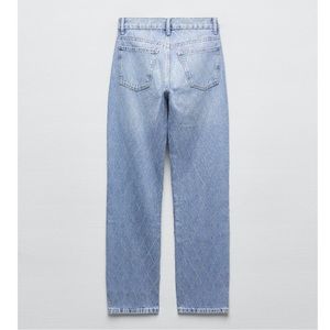Zara | Jeans | Zara Trf Rhinestone High Rise Wide Leg Jeans | Poshmark